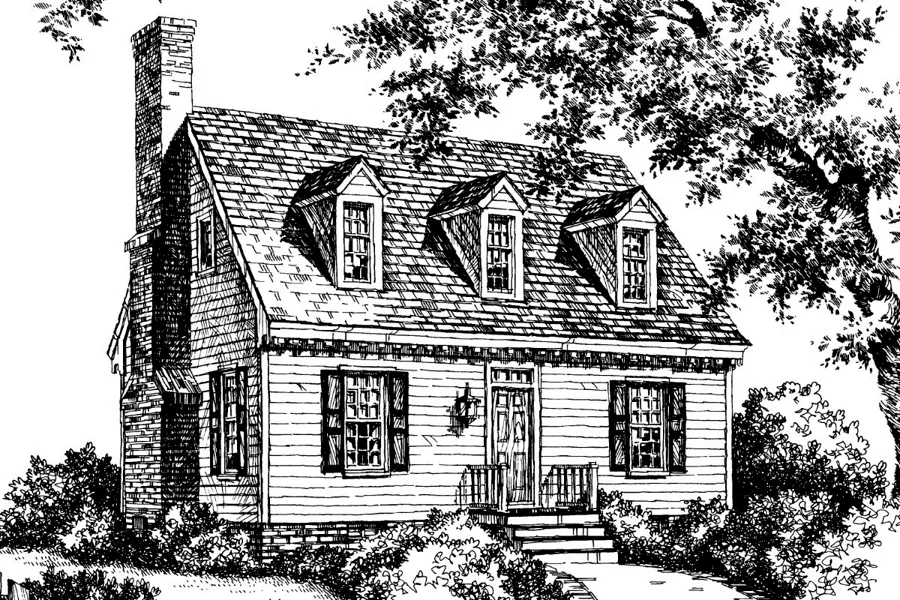 Traditional House Plans Colonial Cottage Cabot Georgian Ranch Home